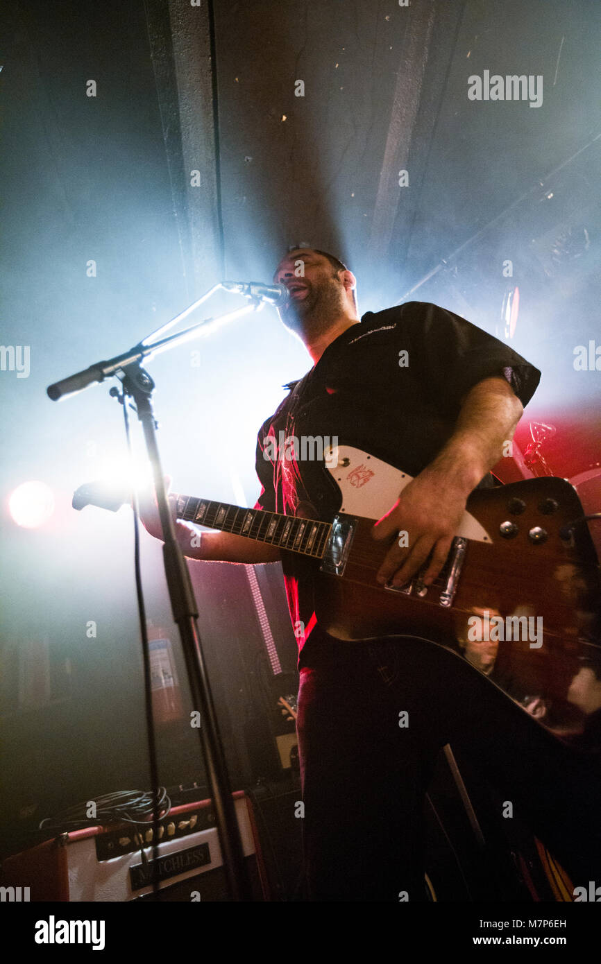 Norway, Bergen - March 10, 2018. The Norwegian rock band Sylvia Wane ...