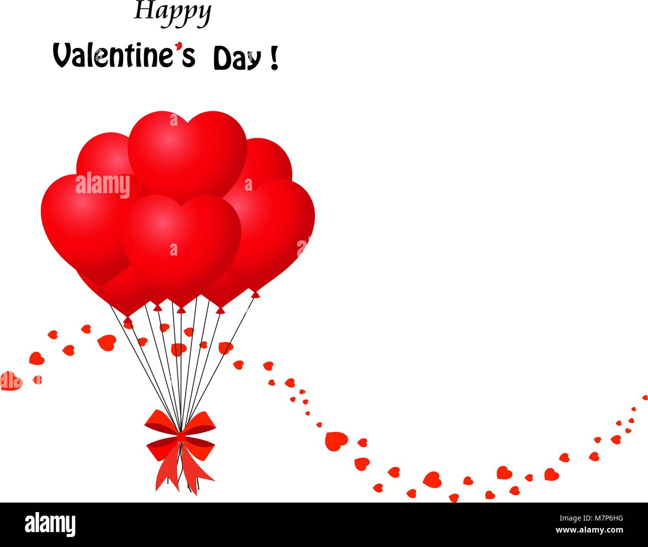 Red balloon heart falling Stock Vector Images - Alamy