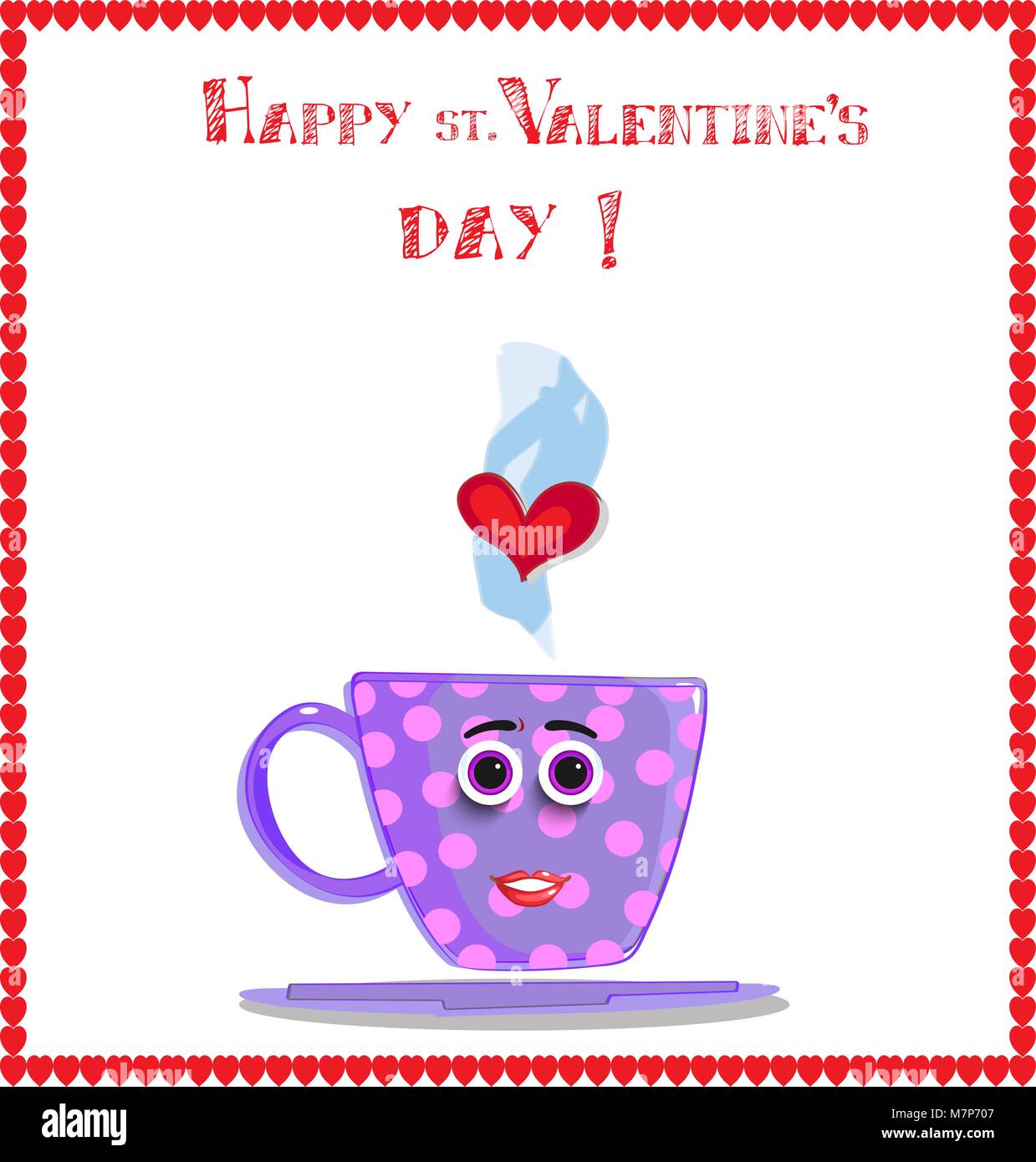 Valentines day girl on Stock Vector Images - Alamy