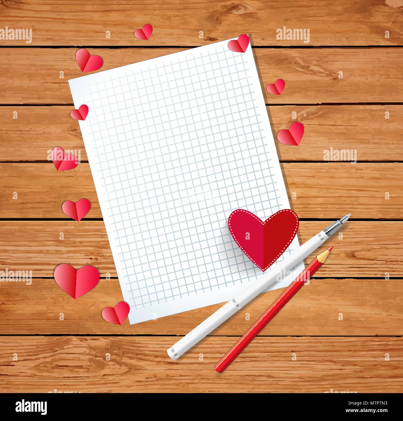 Blank card pen Stock Vector Images - Alamy