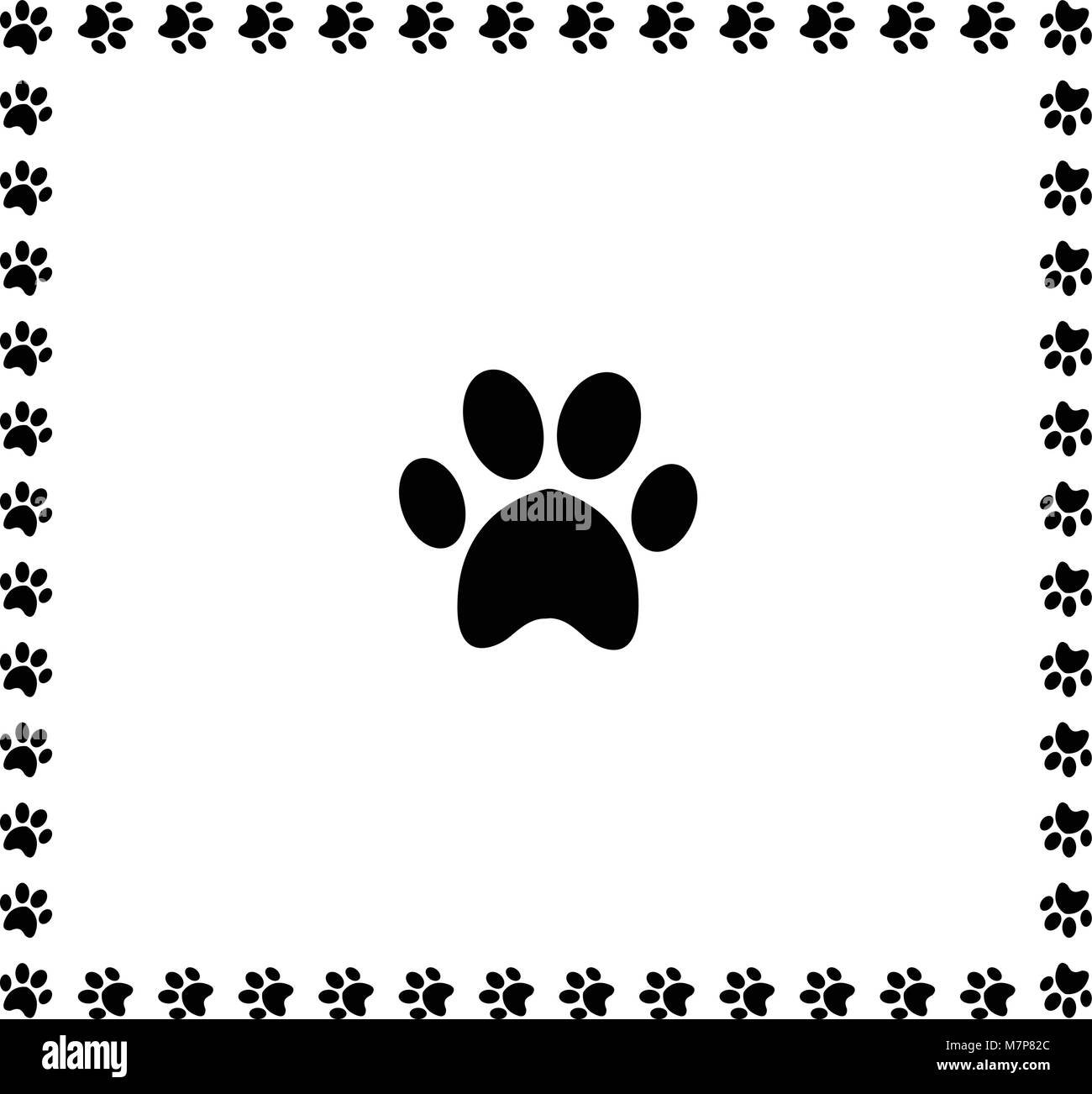 Paw Print Clip Art Border
