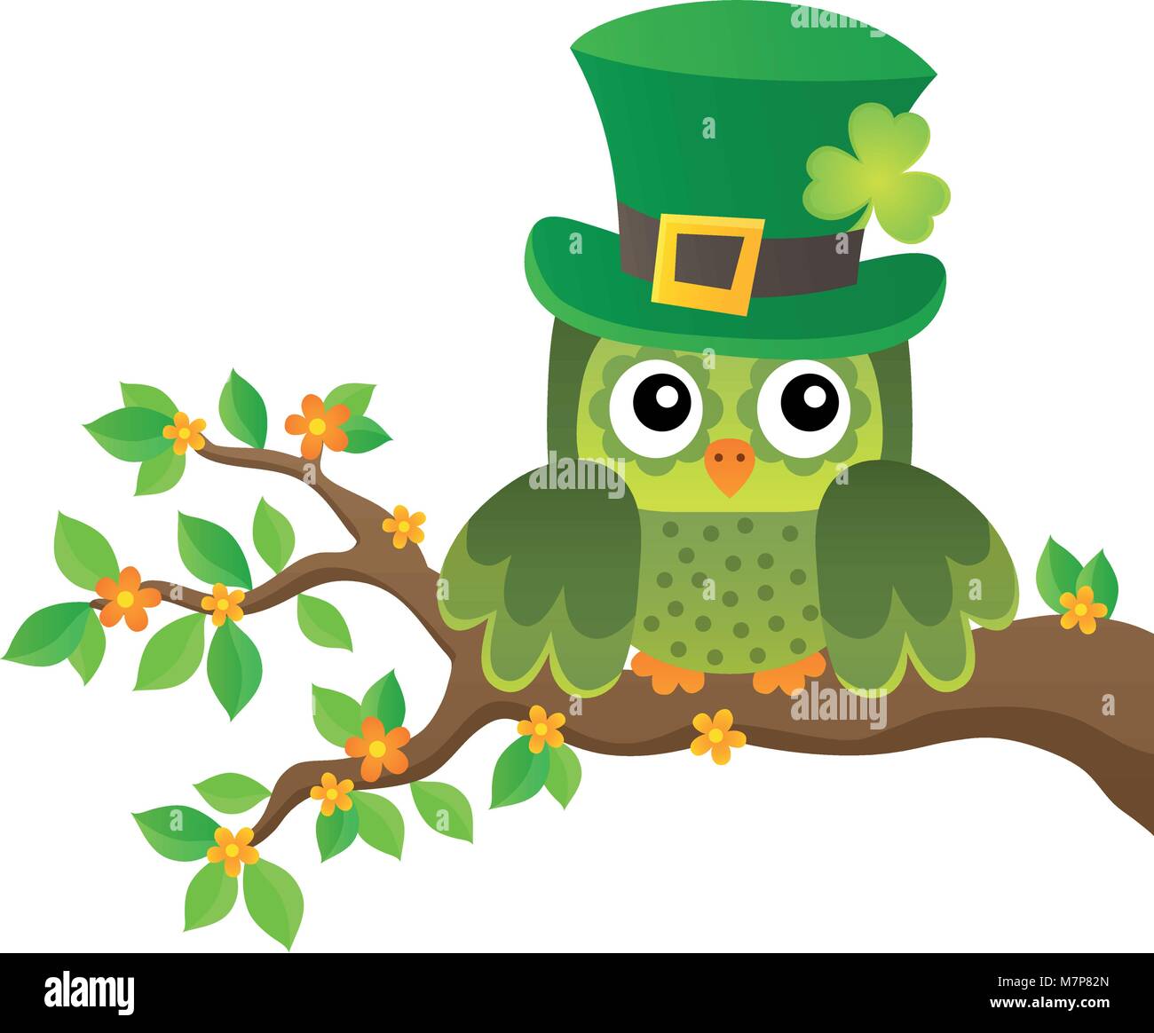St Patricks Day theme with owl image 2 - eps10 vector illustration ...