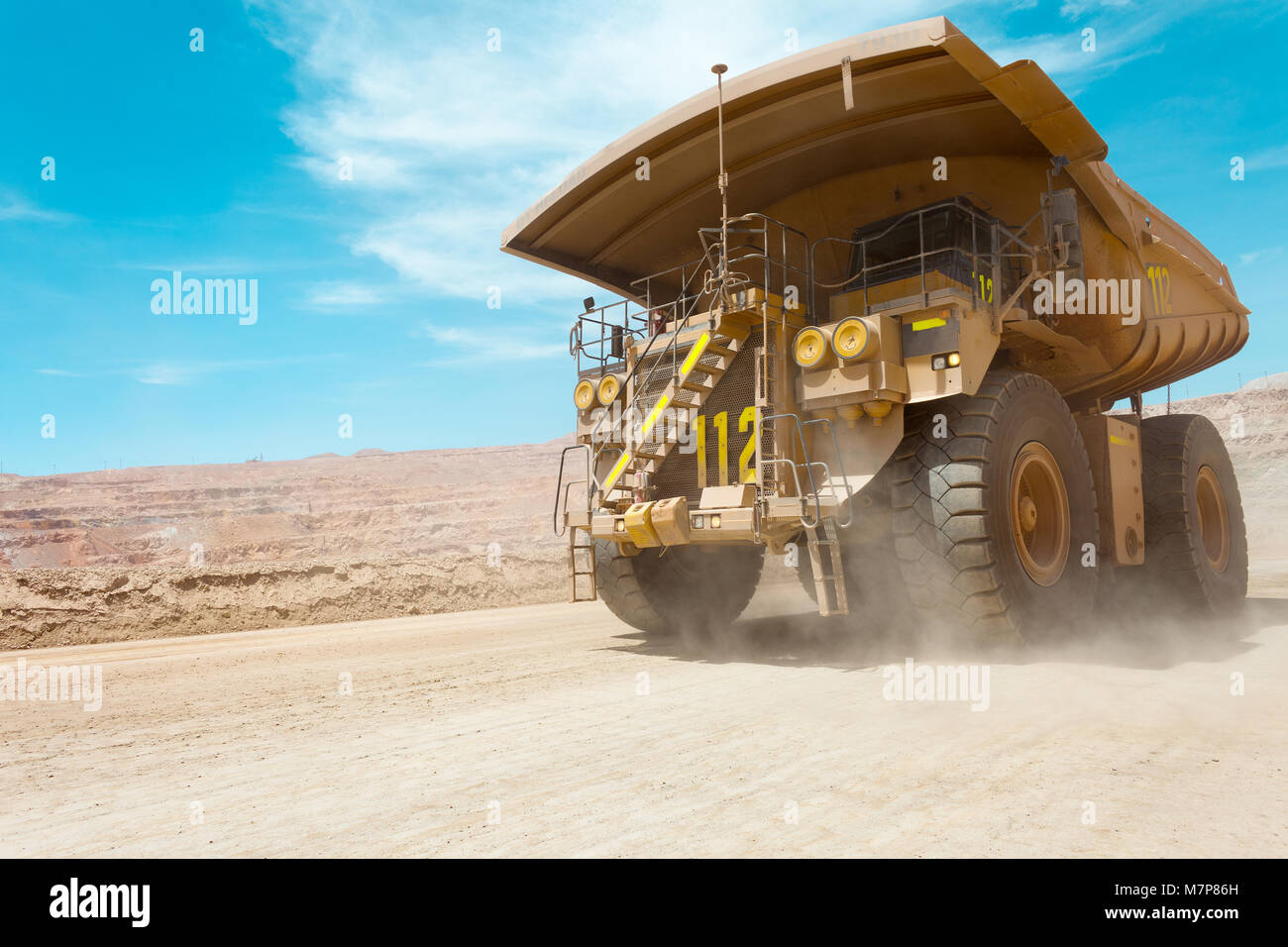 Dump truck at a copper mine in Latin America Stock Photo - Alamy