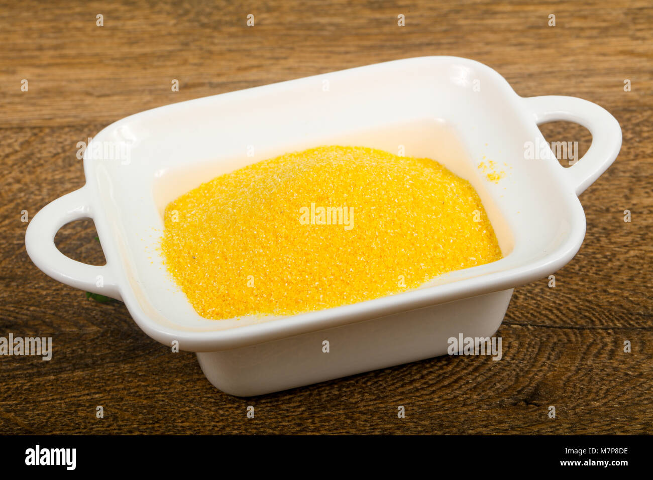 Raw polenta ready for cooking Stock Photo - Alamy