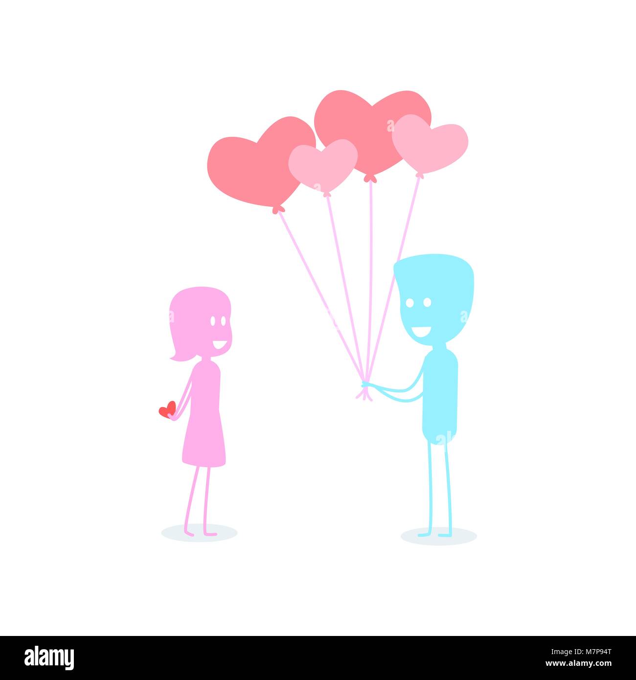 Abstract picture about a boy who is in love with a girl, Boy giving a ...