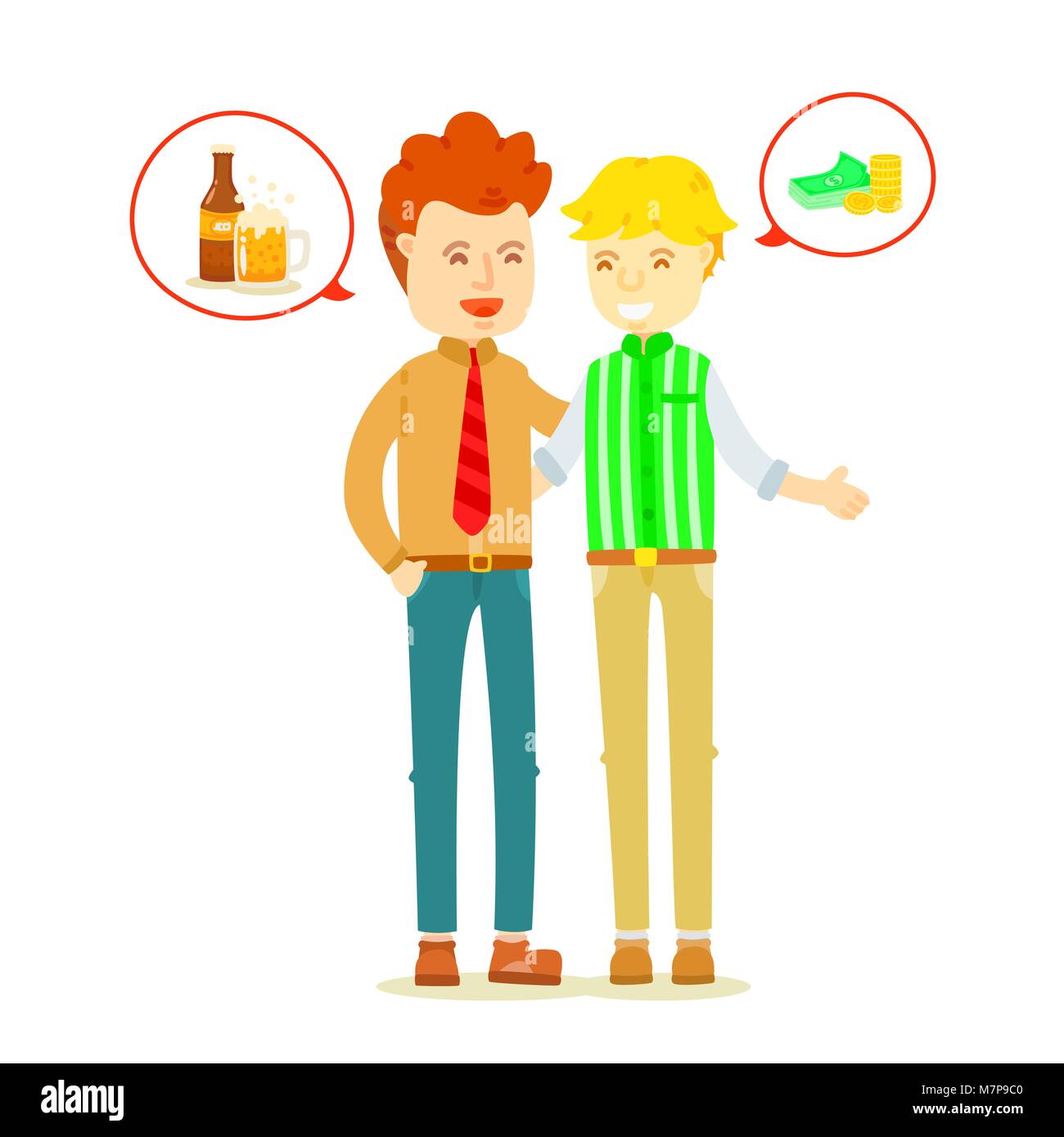 Two businessmen talking, Two businessmen go to drink after work ...