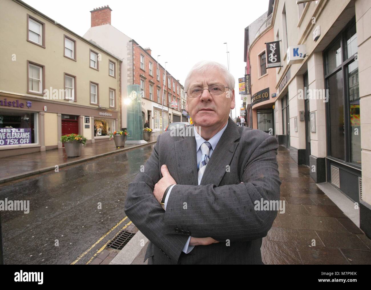 Michael Gallagher who lost his son Aidan in the Omagh Bomb stands close ...