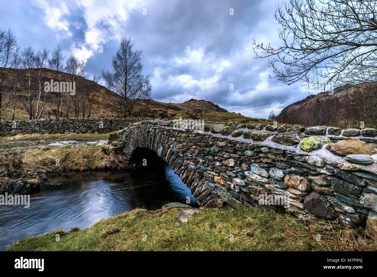 Packhorse Bridge at Watendlath, Lake District, Cumbria Stock Photo - Alamy