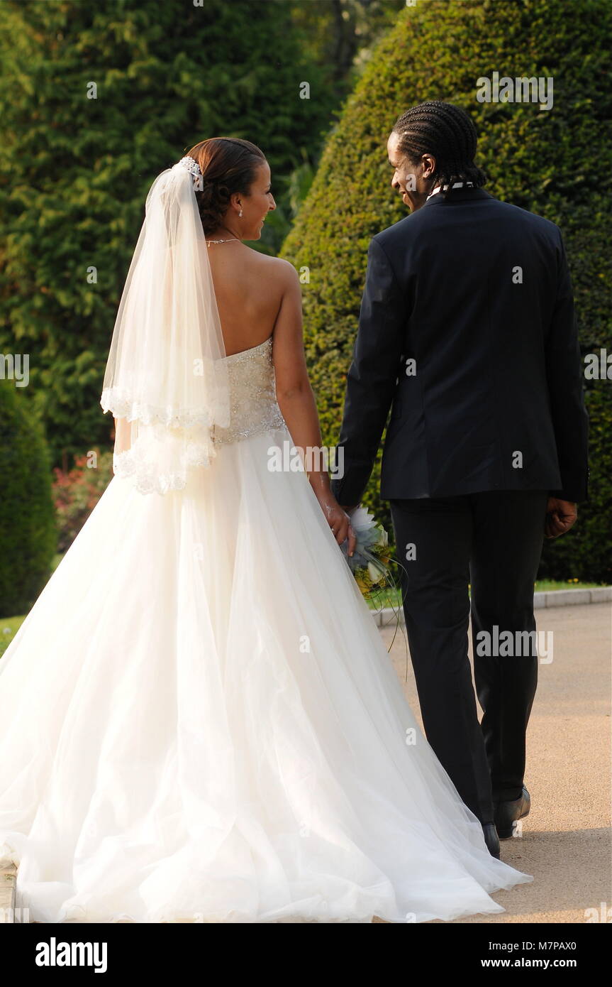 Interracial wedding, Lyon, France Stock Photo - Alamy