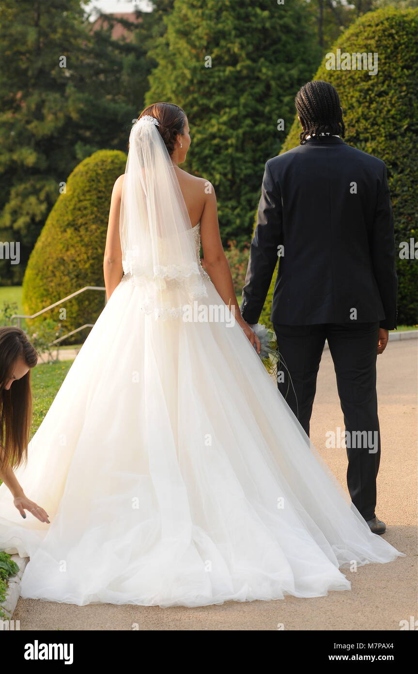 Interracial wedding, Lyon, France Stock Photo - Alamy