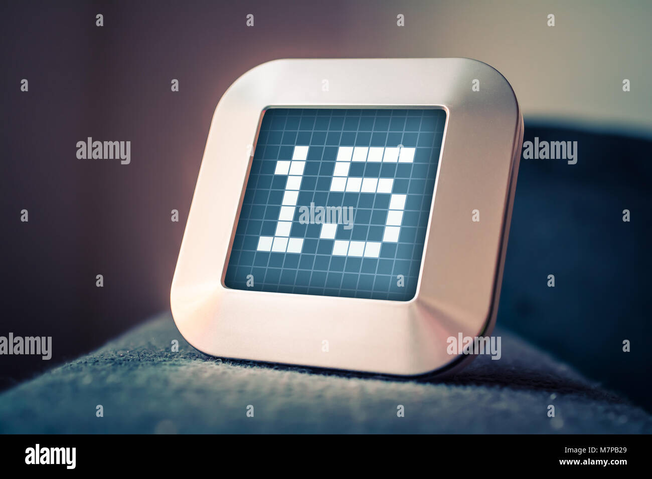 The Number 15 On A Digital Calendar, Thermostat Or Timer Stock Photo ...
