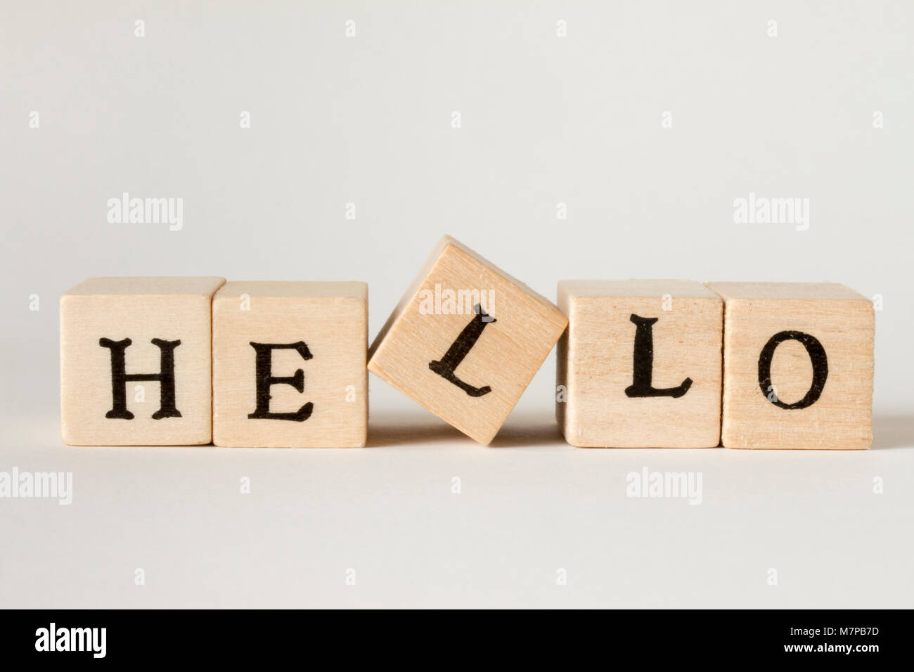 the word of HELLO on building blocks concept Stock Photo - Alamy