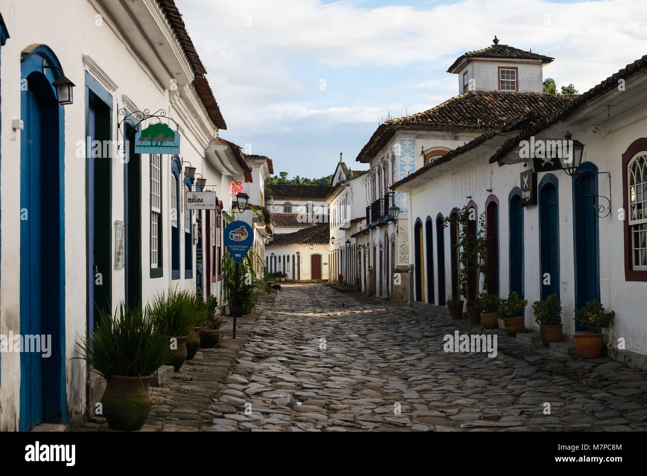 Morning time in the streets of Paraty, Rio de Janeiro, Brazil Stock ...