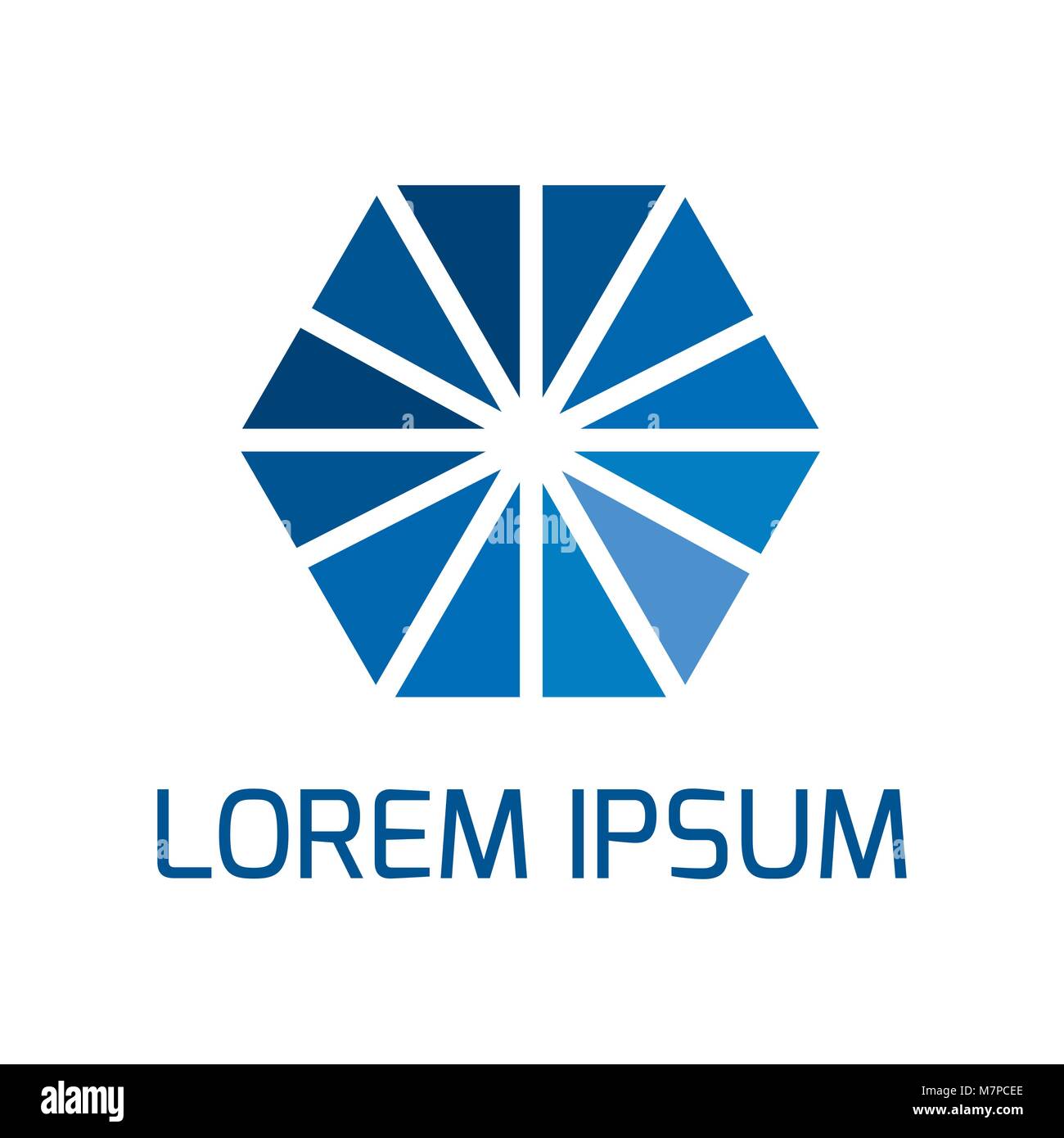 Abstract blue vector logo with a sample text Stock Vector Image & Art ...