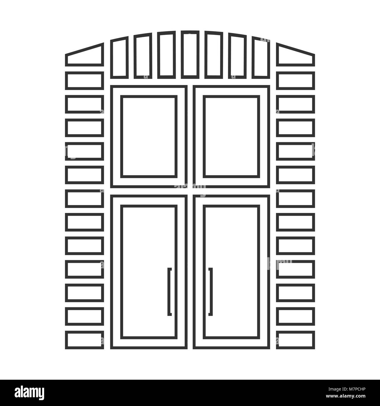 Brick outline Black and White Stock Photos & Images - Alamy