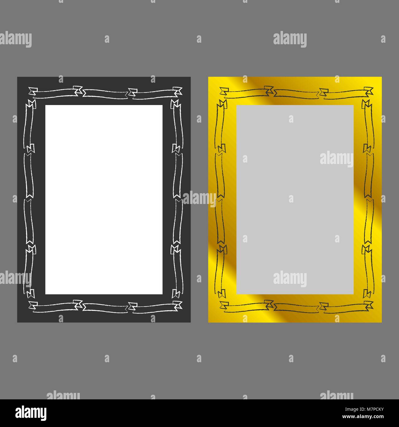 Vintage vector frame set Stock Vector Image & Art - Alamy