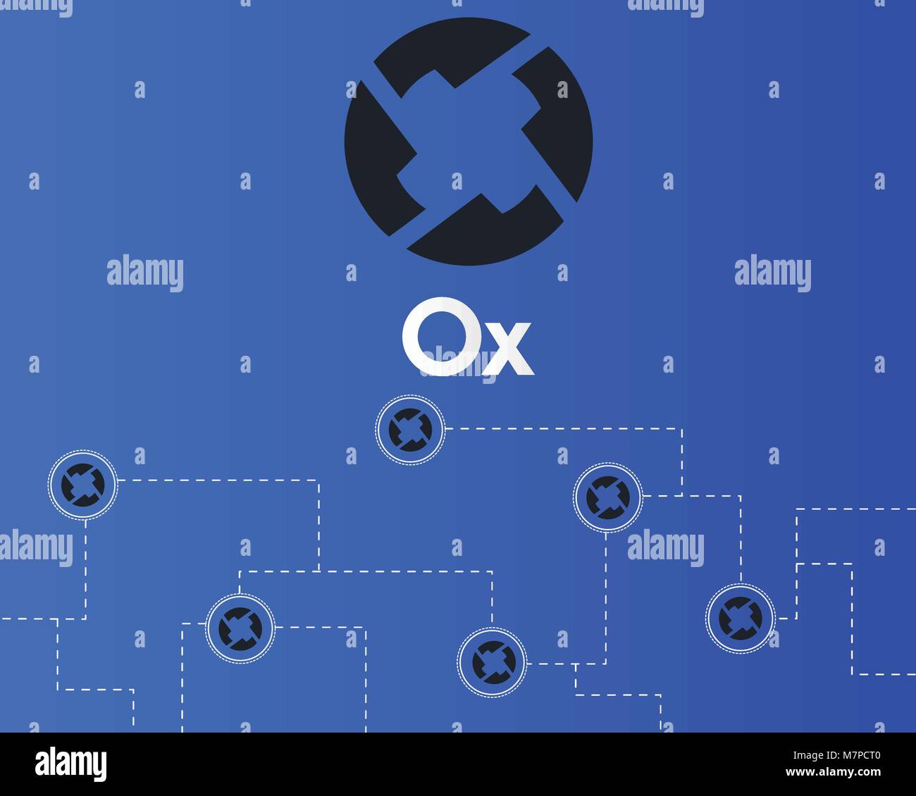 Cryptocurrency 0X technology modern style background Stock Vector Image & Art - Alamy