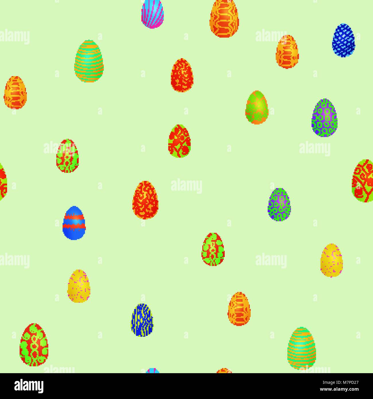 doodle vector easter eggs chaotic seamless pattern Stock Vector Image & Art - Alamy