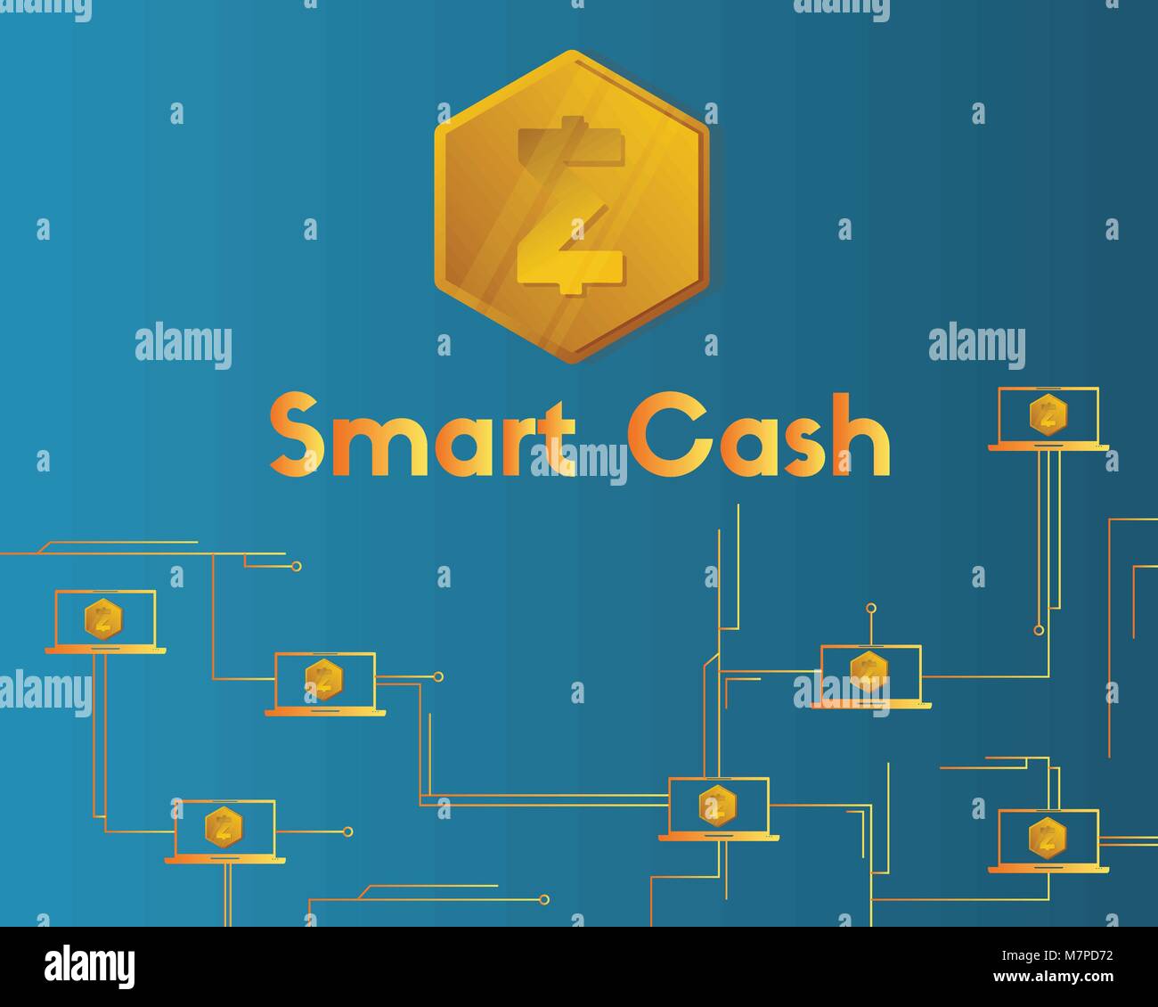 Blockchain smart cash circuit background style Stock Vector Image & Art ...