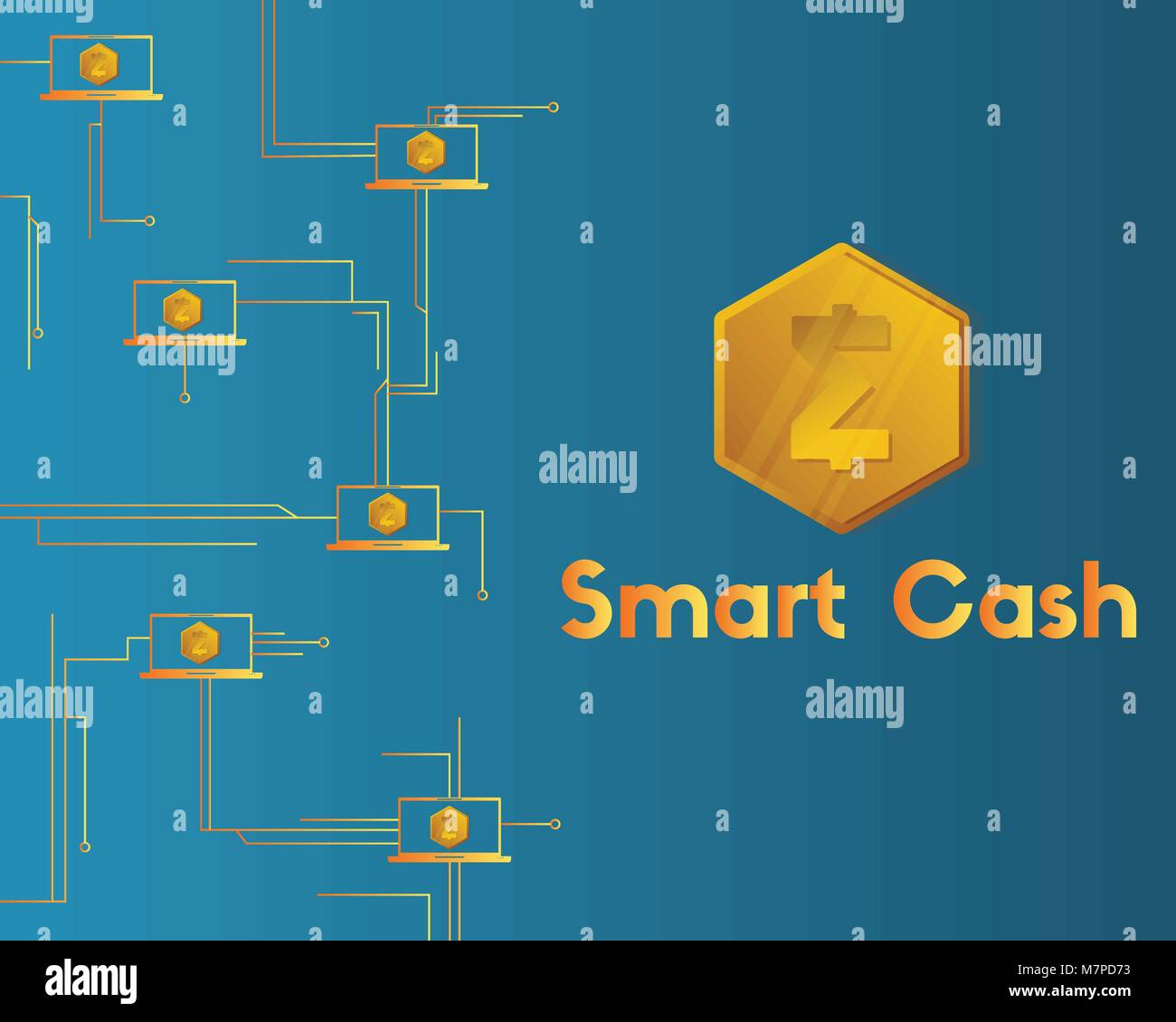 Blockchain smart cash circuit background style Stock Vector Image & Art ...