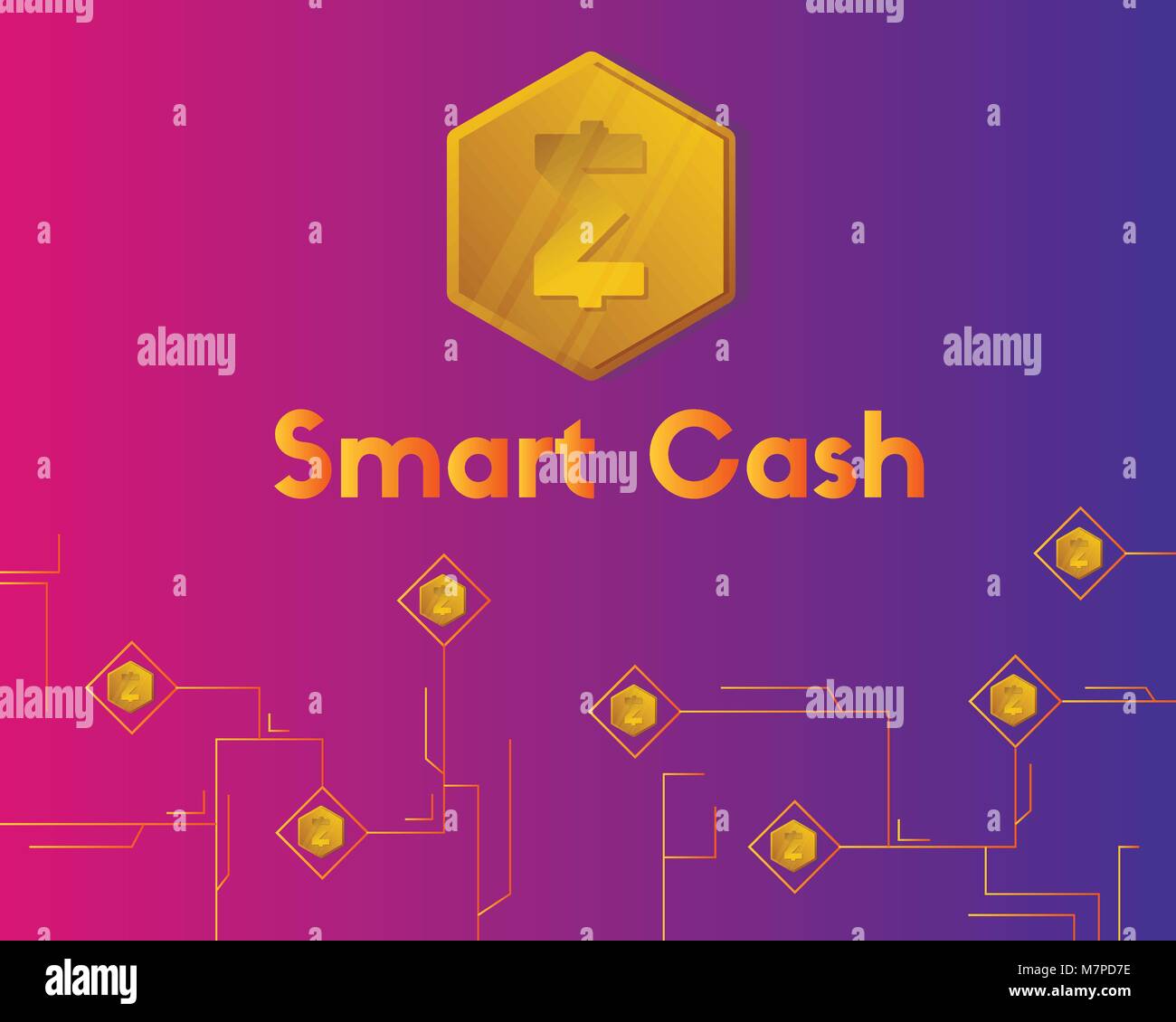 Blockchain smart cash digital payment background style Stock Vector ...