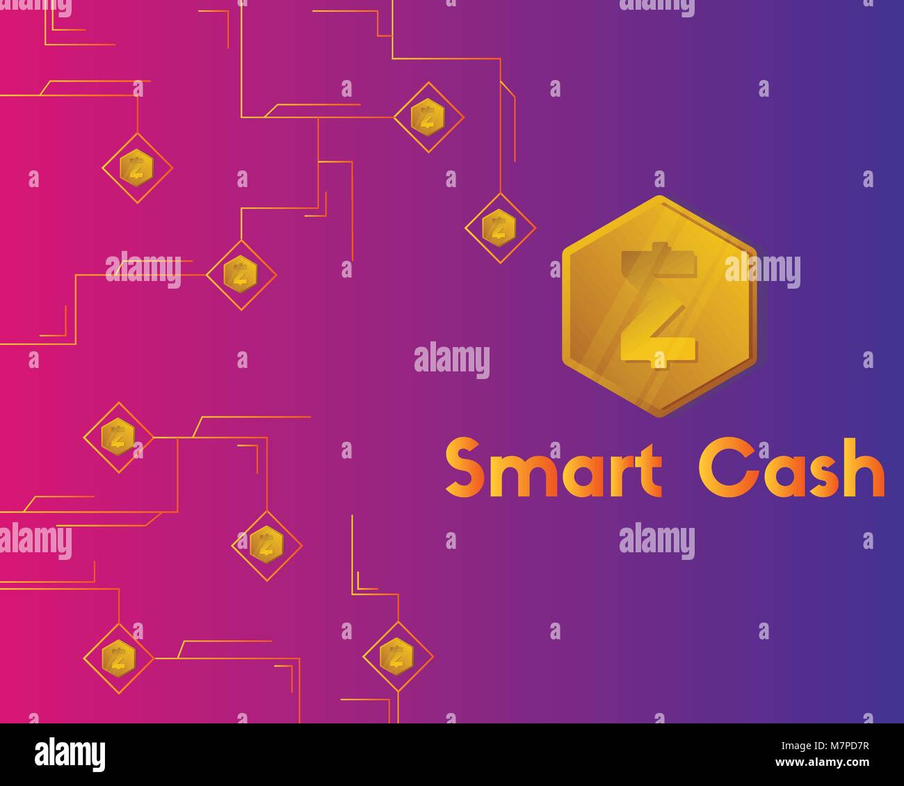 Blockchain smart cash digital payment background style Stock Vector ...
