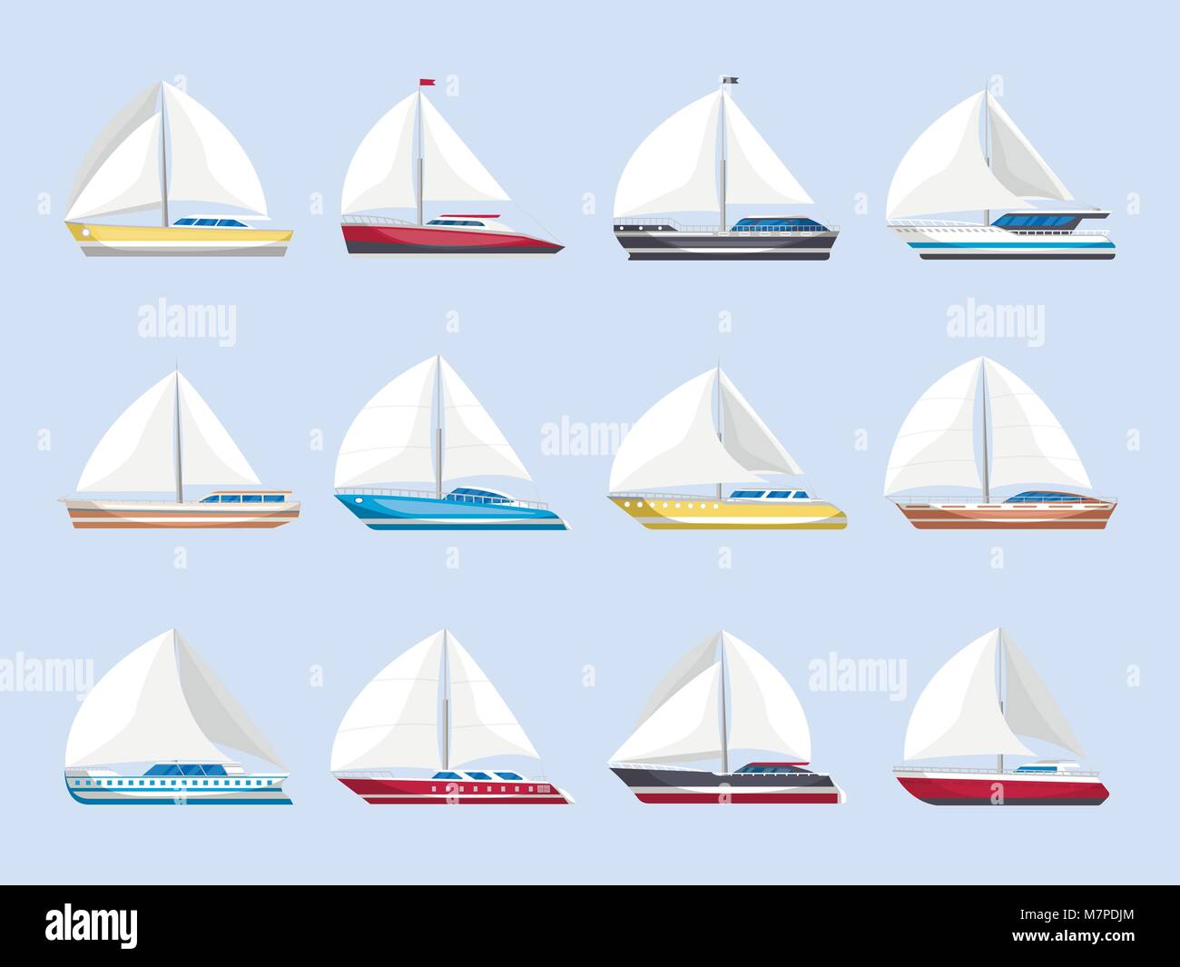 Side view luxury yacht Stock Vector Images - Alamy
