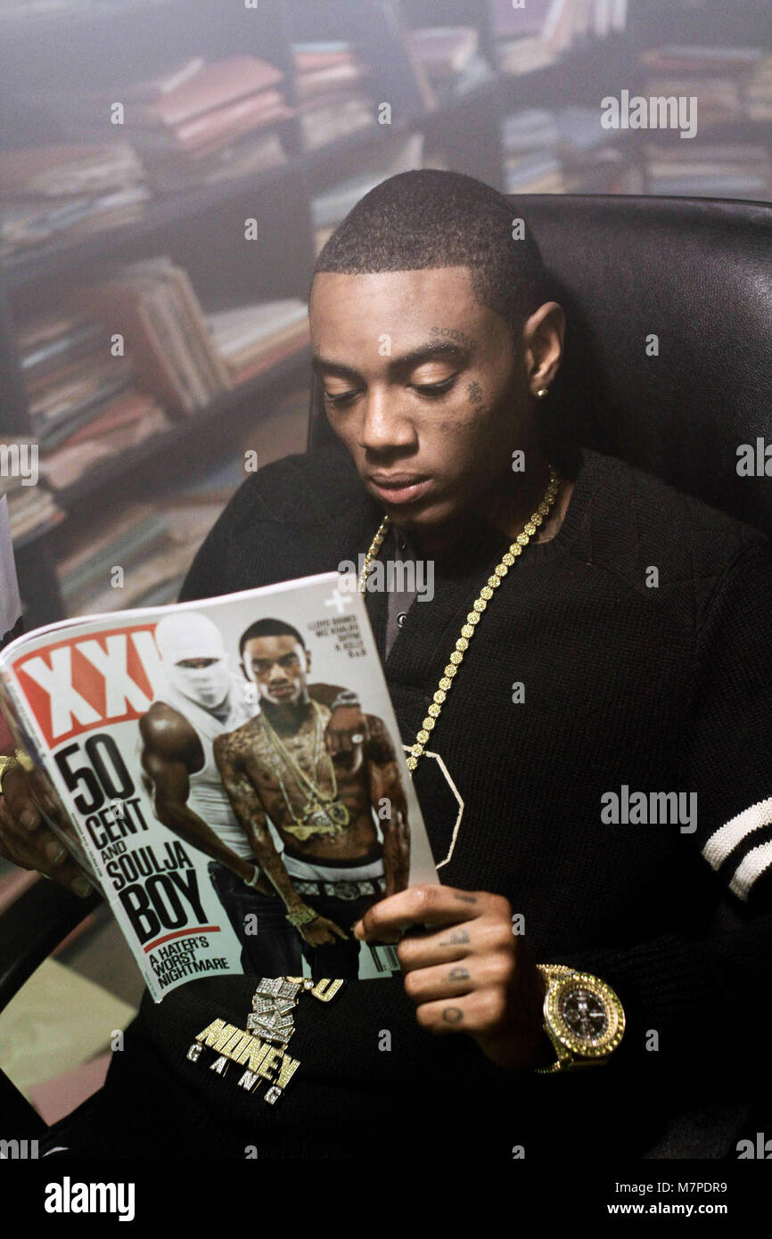 Deandre Way aka Soulja Boy on-set of his music video with Lil B for '30 ...