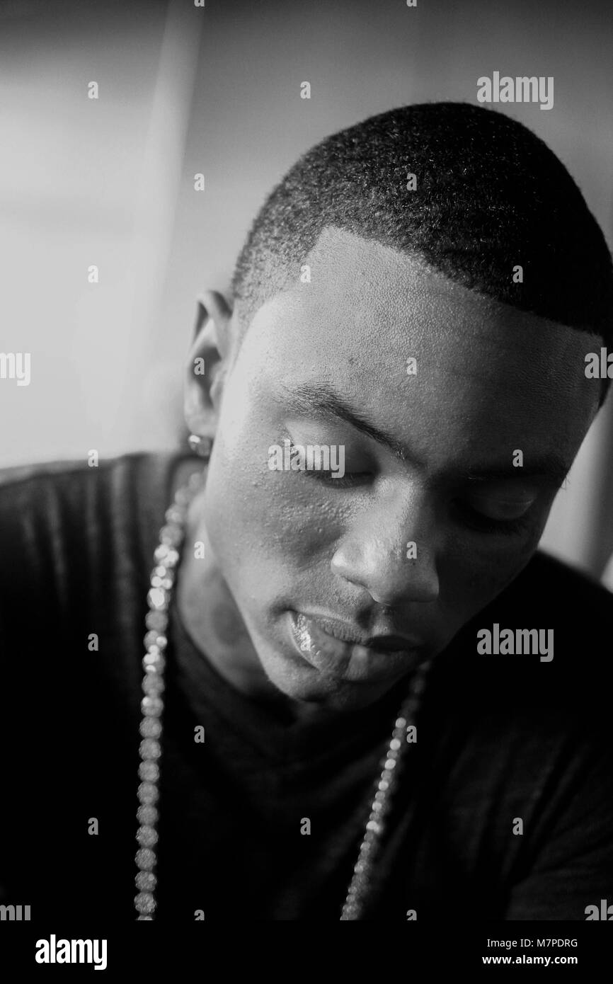 Deandre Way aka Soulja Boy portraits in a church on November 4, 2010 in ...