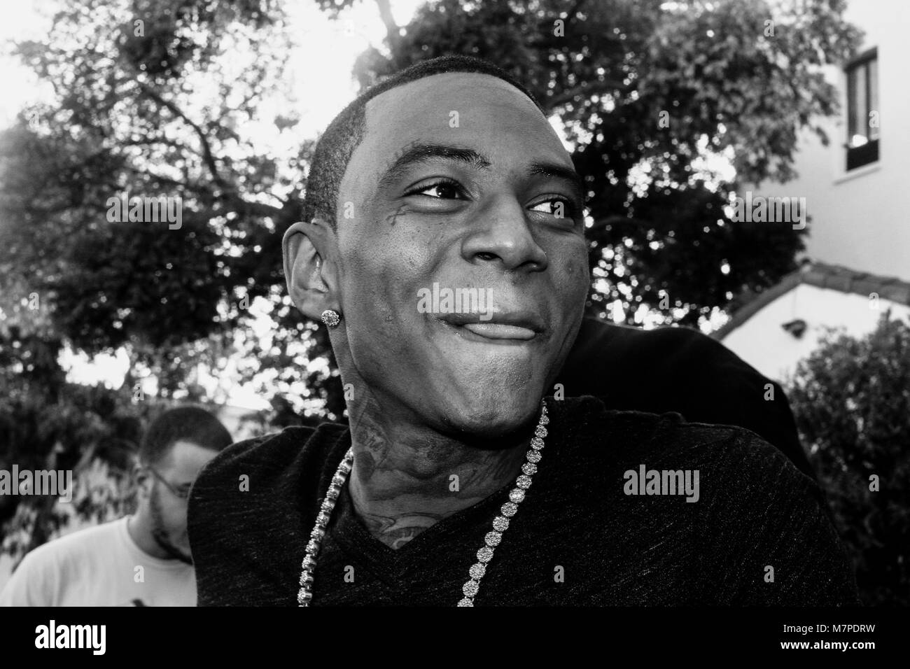 Deandre Way aka Soulja Boy behind the scenes of a music video on ...