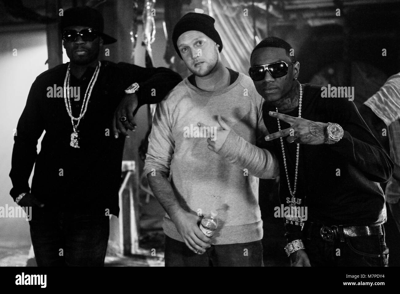 (L-R) Curtis "50 Cent" Jackson, Director Colin Tilley and Deandre ...