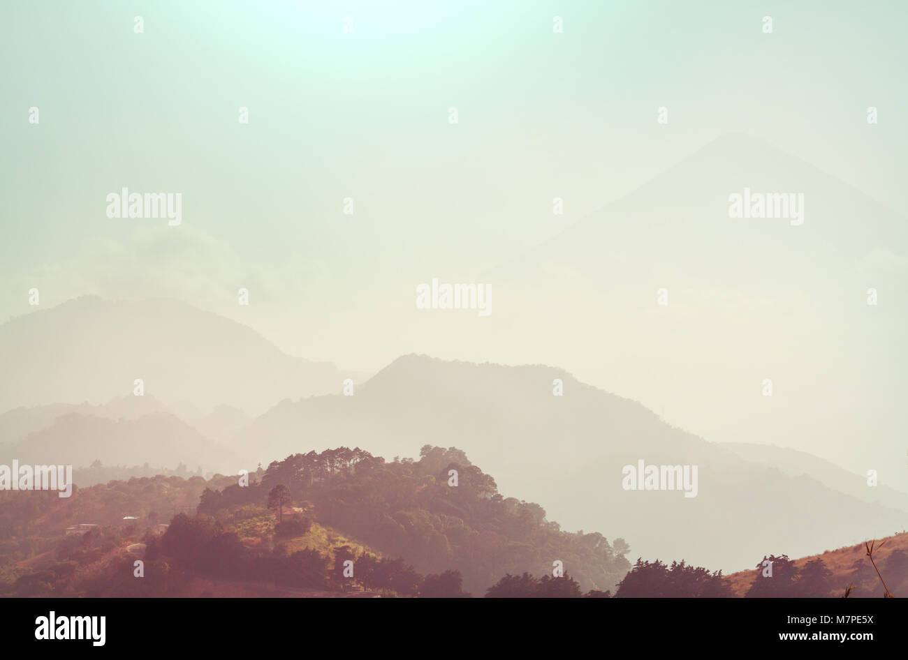 Beautiful volcanoes landscapes in Guatemala, Central America Stock ...