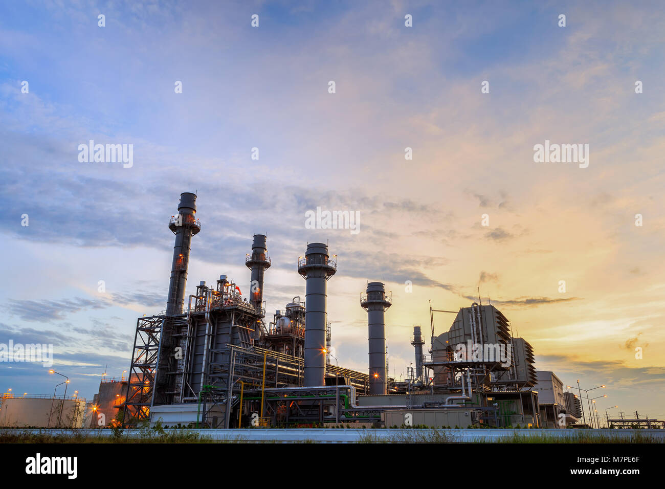 Natural Gas Combined Cycle Power plant electricity generating station ...