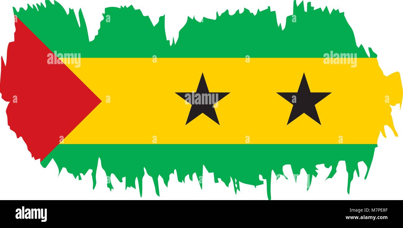 Sao Tome and Principe flag, vector illustration Stock Vector Image ...