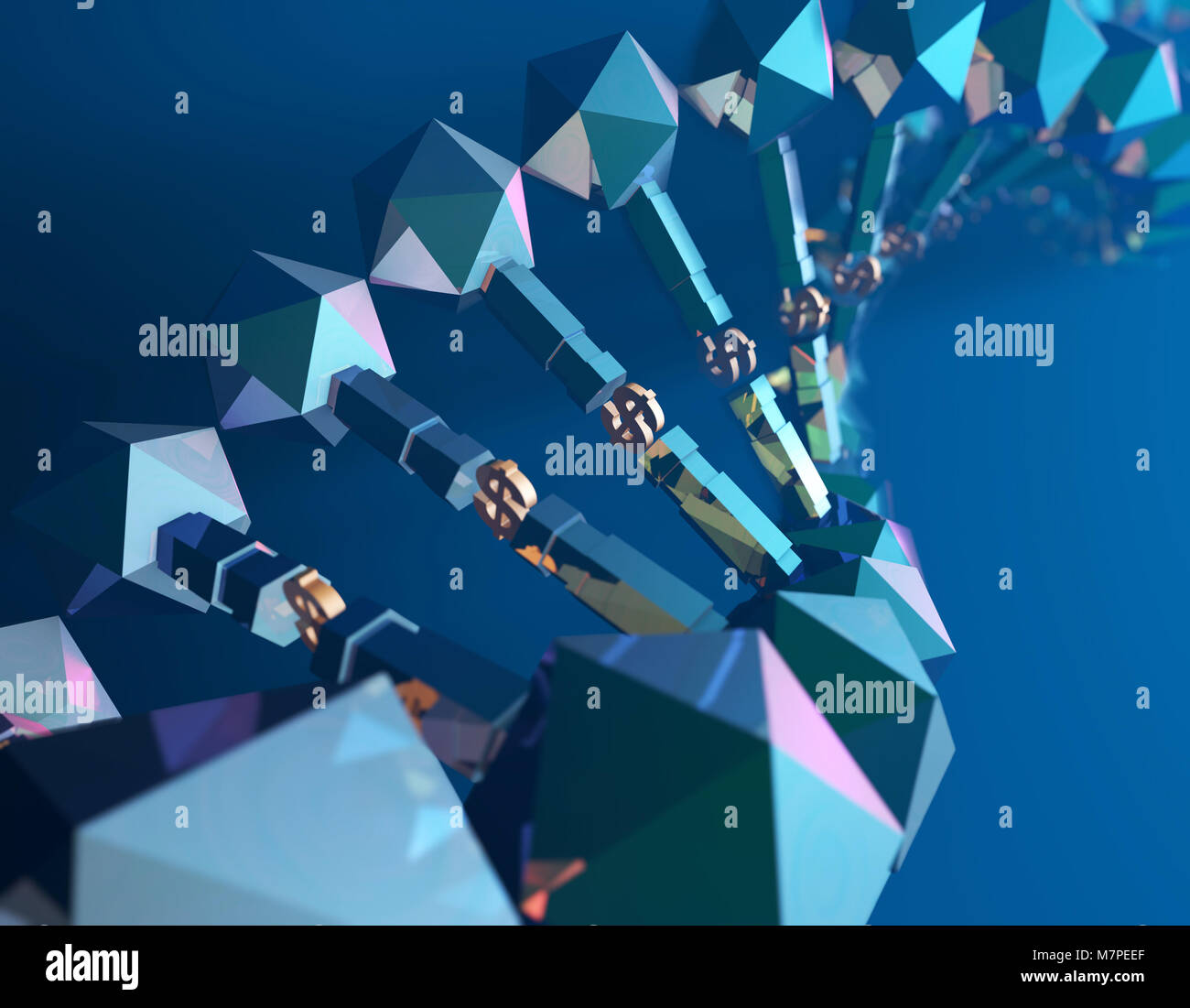 Surrounding DNA, inheritance and inheritance, financial commerce,dollar ...