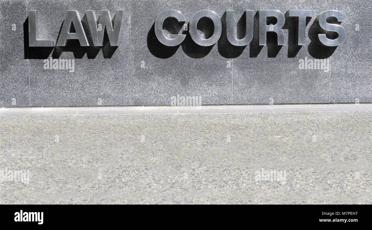 Law Courts sign in stainless steel Stock Photo - Alamy