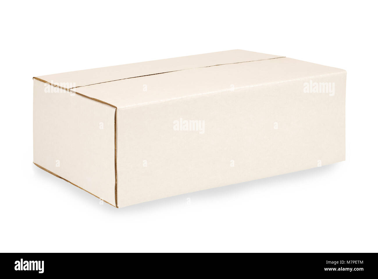 Closed plain white blank cardboard box. Space for copy Stock Photo - Alamy