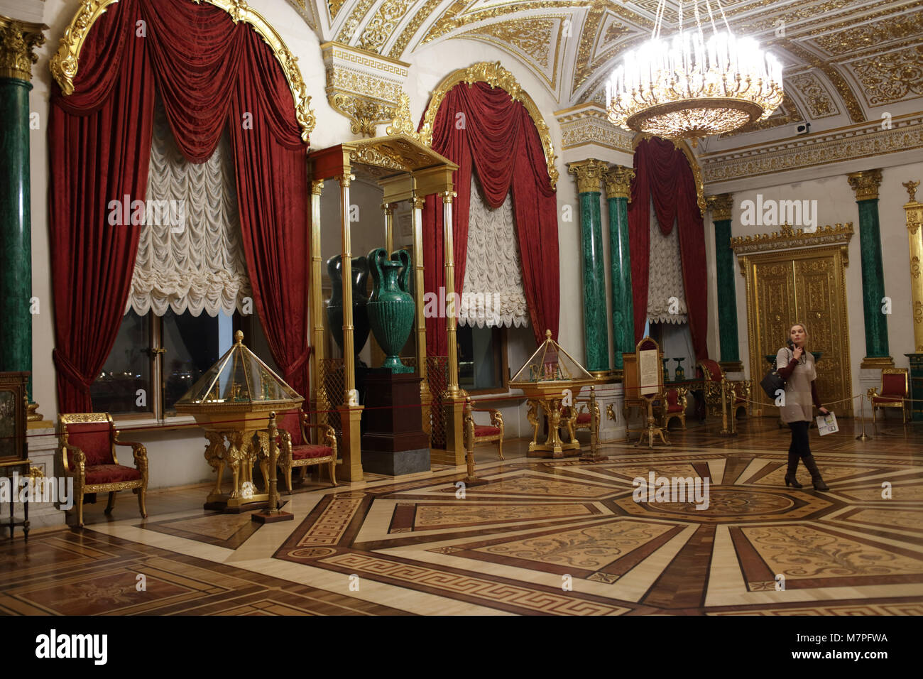 Malachite room winter palace hermitage hi-res stock photography and ...