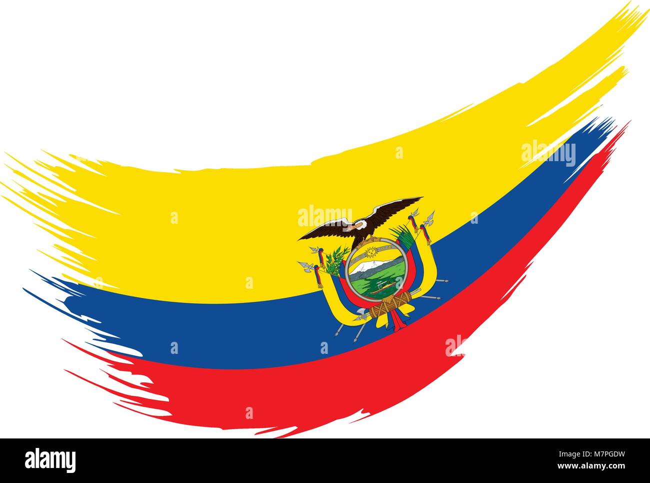 Ecuador flag, vector illustration Stock Vector Image & Art - Alamy