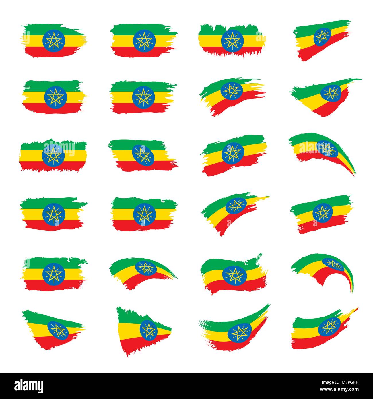Ethiopia flag, vector illustration Stock Vector Image & Art - Alamy