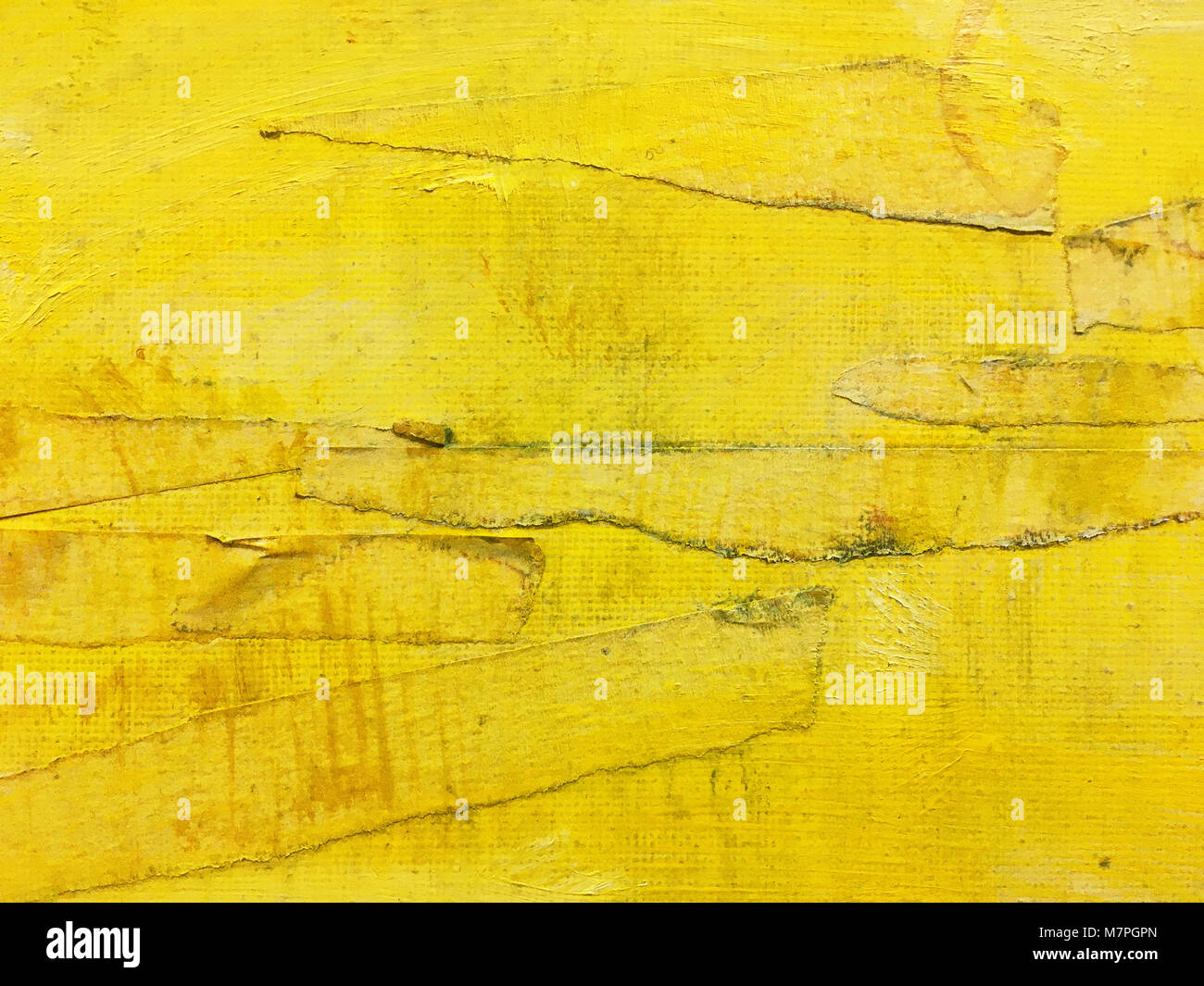 abstract canvas texture background in yellow with brush strokes Stock ...