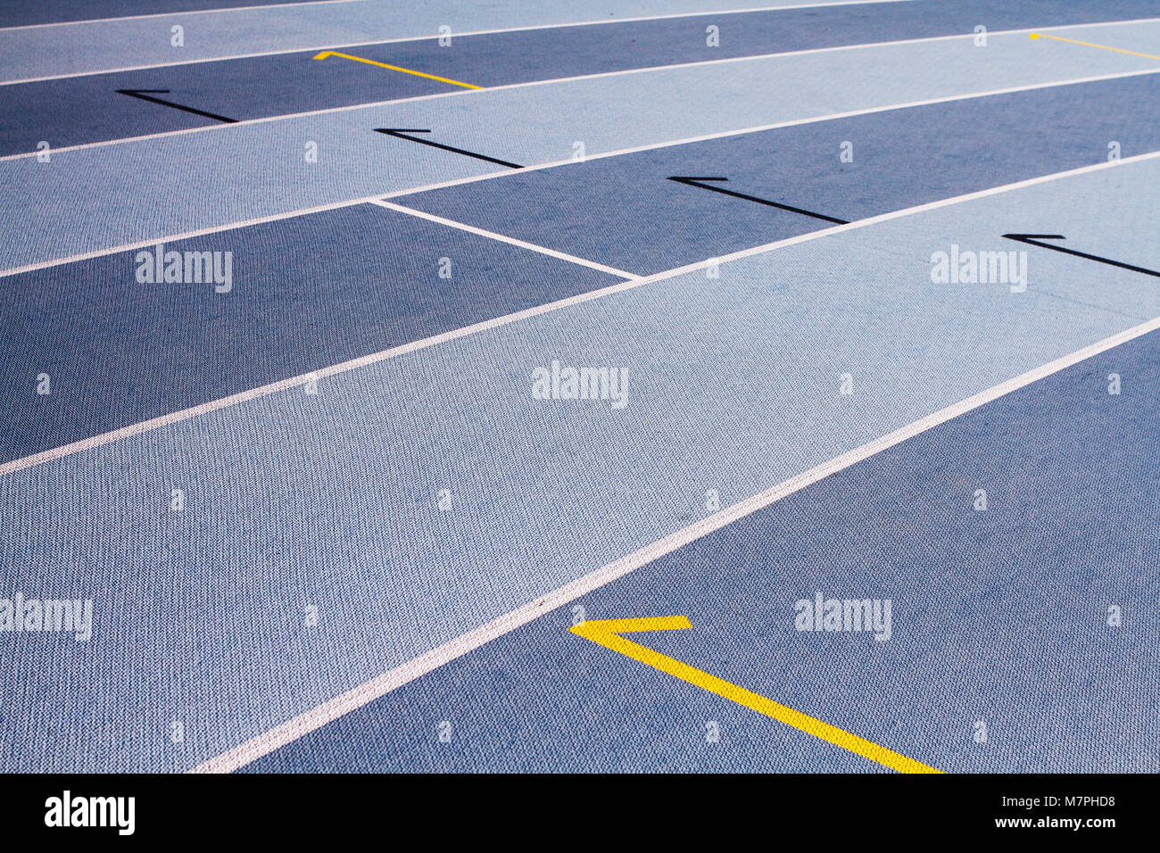Background image of blue running tracks on a running circuit Stock ...