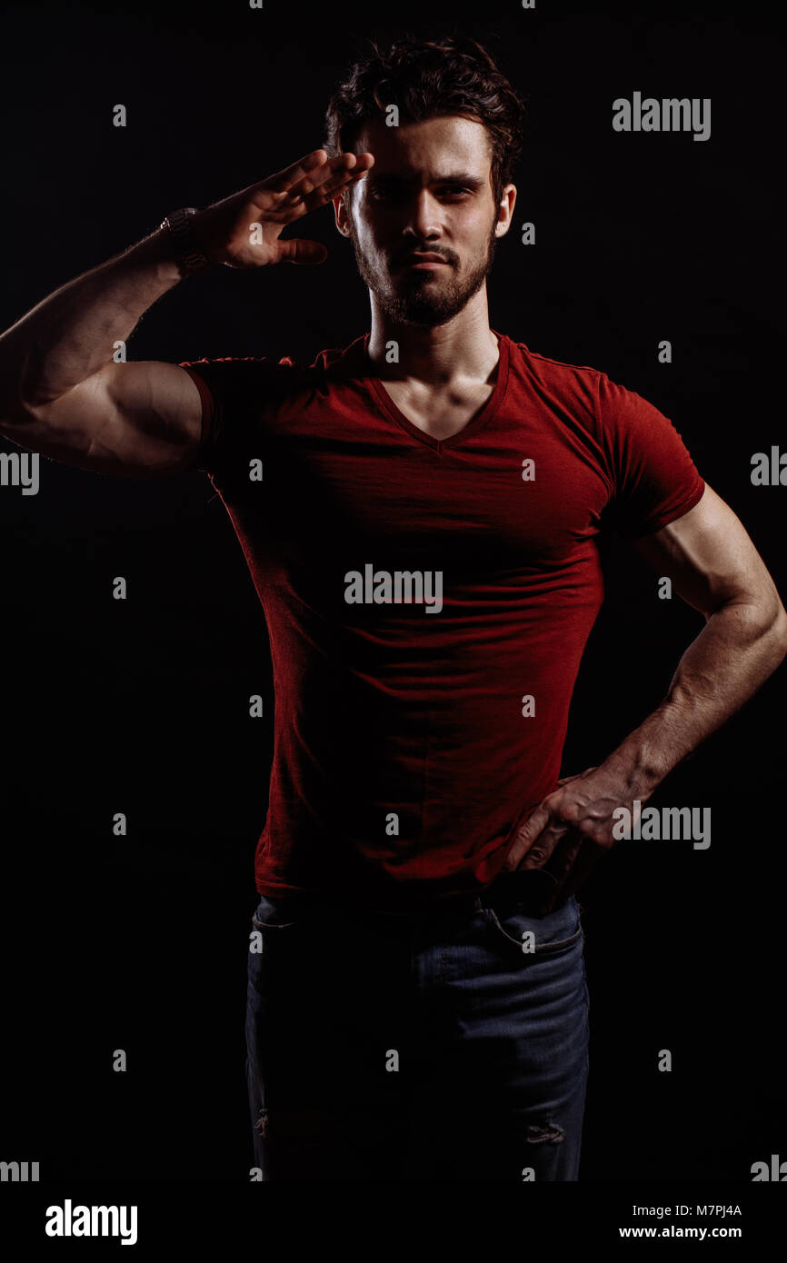 Standing saluting respect pride hi-res stock photography and images - Alamy