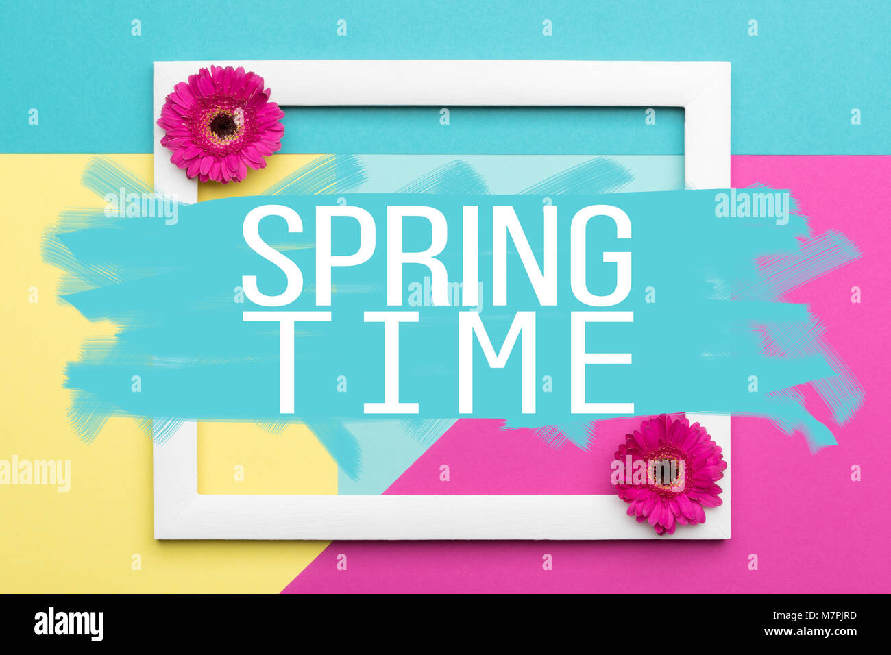 Welcome Spring Themed Pastel Coloured Background. Spring time floral ...