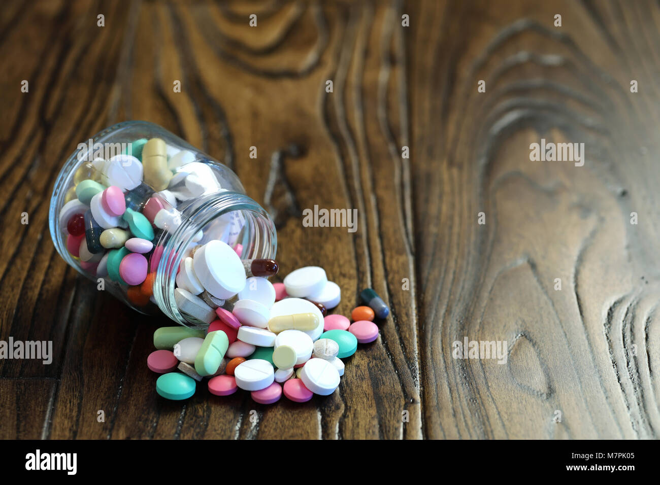 Multicolored tablets of different shapes and sizes Stock Photo - Alamy