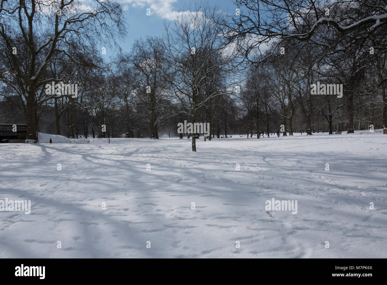 Snow fall in London winter 2018 Stock Photo - Alamy