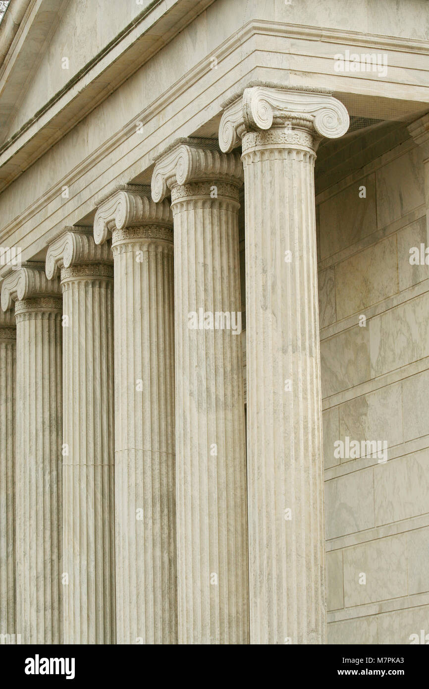 old columns on a bulding Stock Photo - Alamy