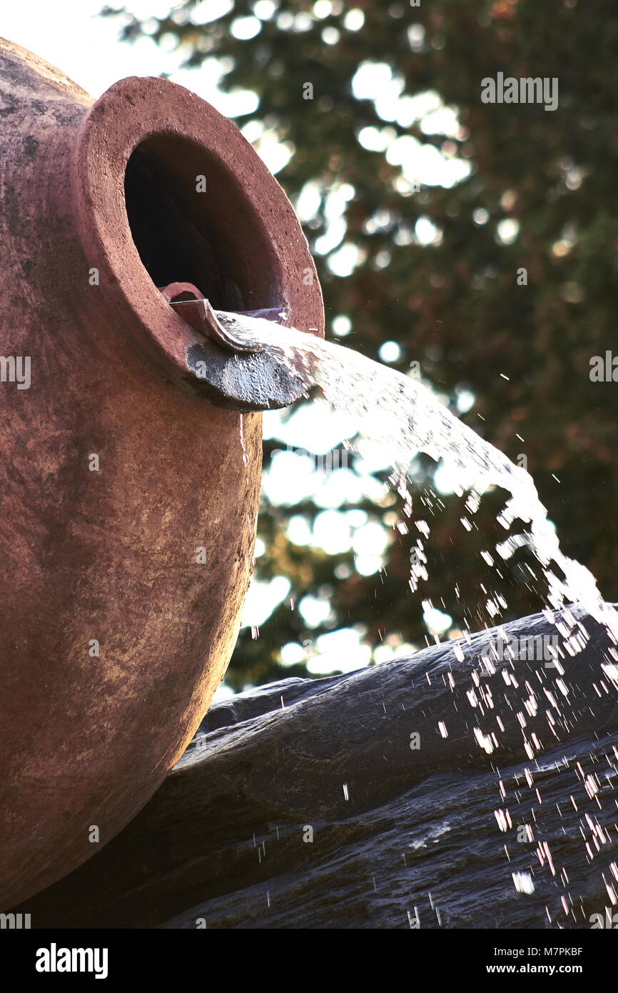 Kvareli, Georgia. Fountains in the form of wine pitcher Stock Photo - Alamy