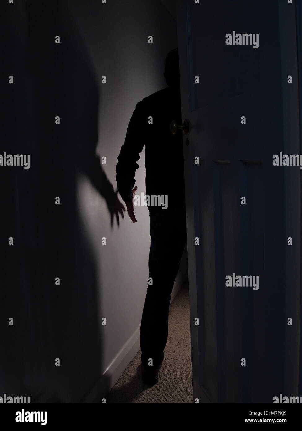 Silhouette man door hi-res stock photography and images - Alamy