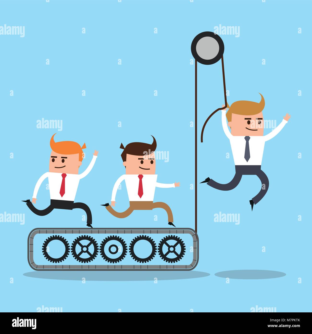 Business teamwork on conveyor vector illustration graphic design Stock ...